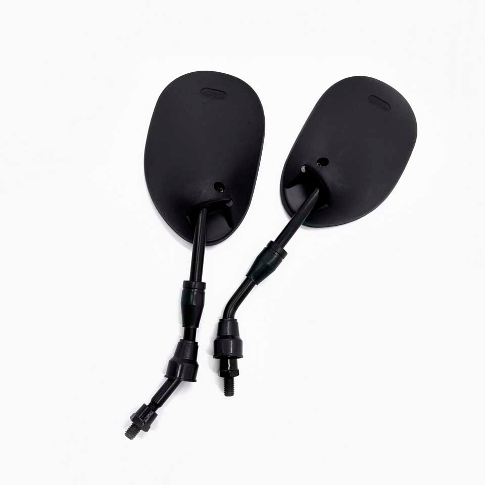 Зеркала на мотоцикл, мопед, скутер (бобовидные, черные) М8