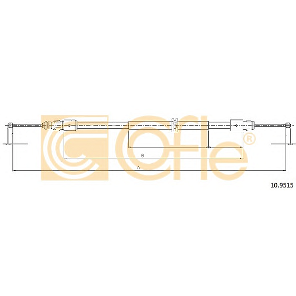 COFLE 92.10.9515 трос стояночного тормоза задн mb m-klasse ml320 all 05-