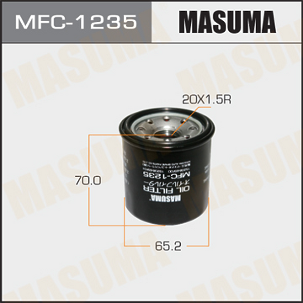 MASUMA MFC-1235 (1520800Q1K / 152081HC0A / 152083J400) фильтр масляный\ Renault (Рено) Clio (Клио) / Kangoo (Кангу) / twingo