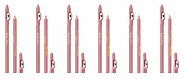 Eveline Cosmetics Карандаш для губ 24-Sweet lips, Max intense Colour, контурный, 6 уп