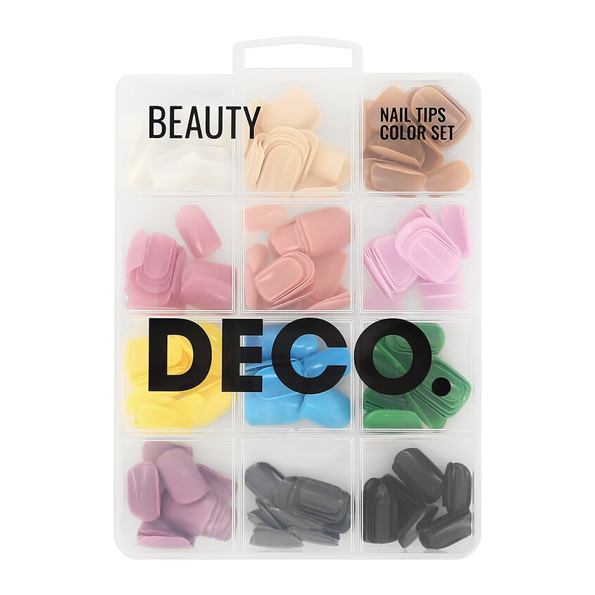 Набор накладных ногтей DECO. BASE цветной микс 288 шт