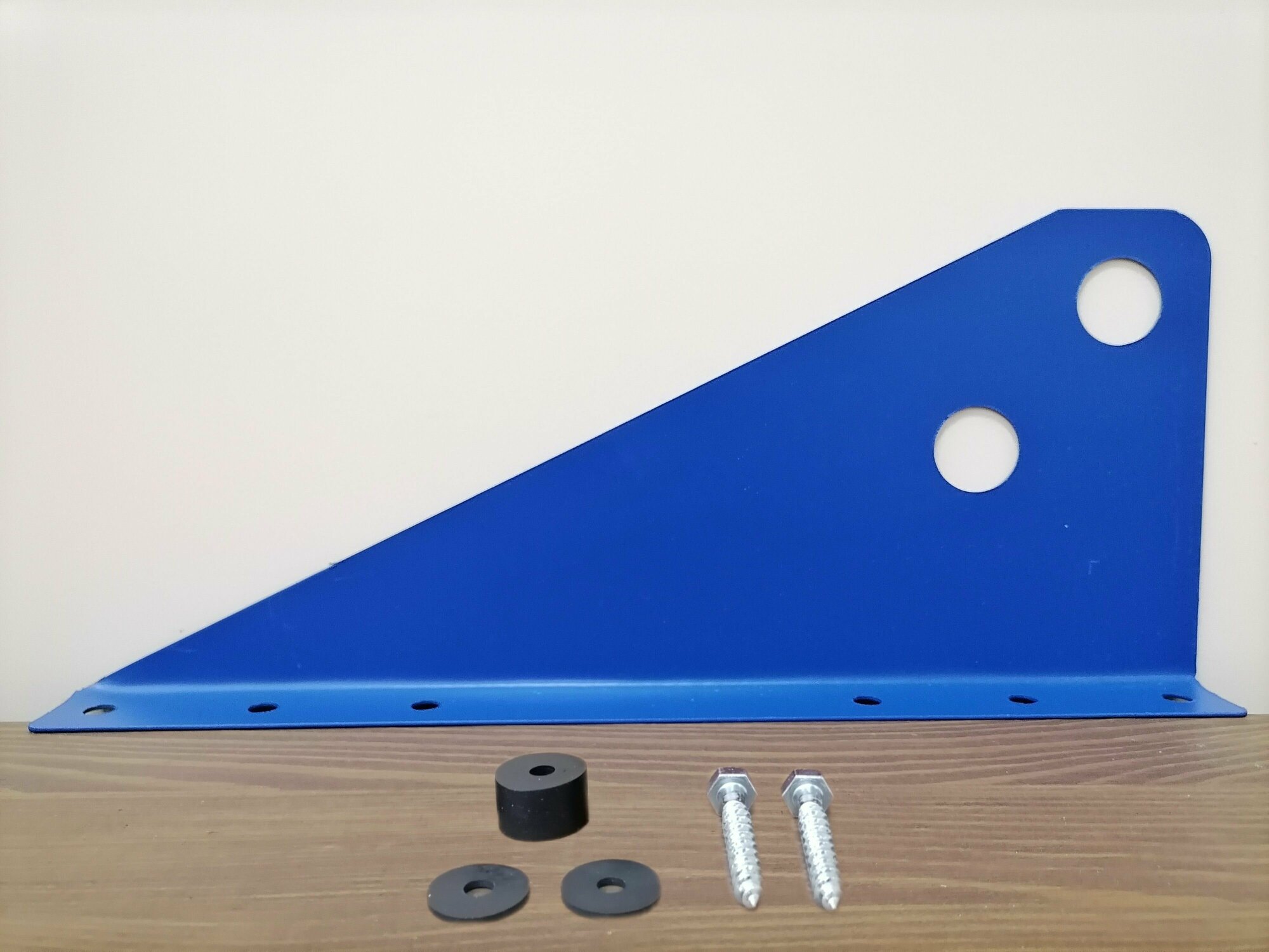 Кронштейн с крепежом для снегозадержателя 25 мм RAL 5005 сигнальный синий