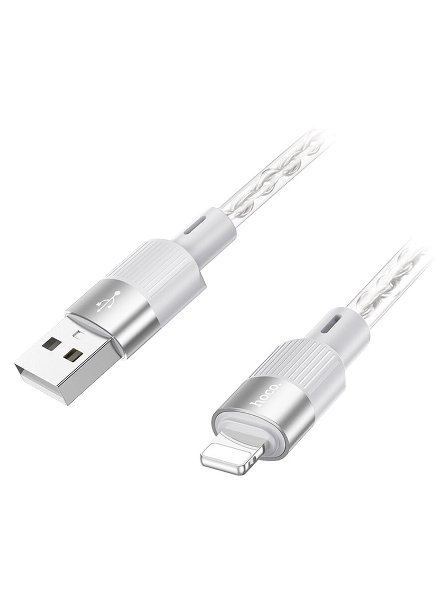 Дата-кабель USB универсальный Lightning Hoco X99 (2.4А) (серый)