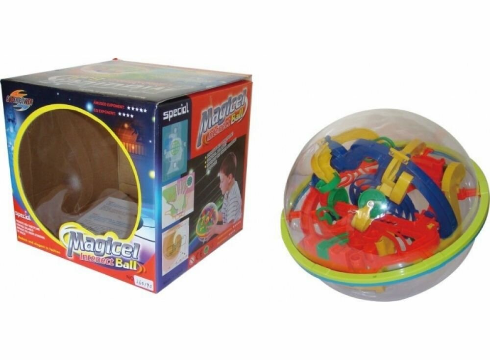 Головоломка Icoy toys Шар-лабиринт LXP-923A зеленый/желтый/оранжевый
