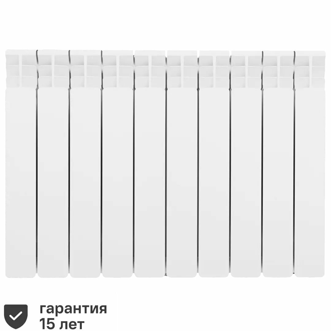 Радиатор Equation 500/100 биметалл 10 секций боковое подключение цвет белый