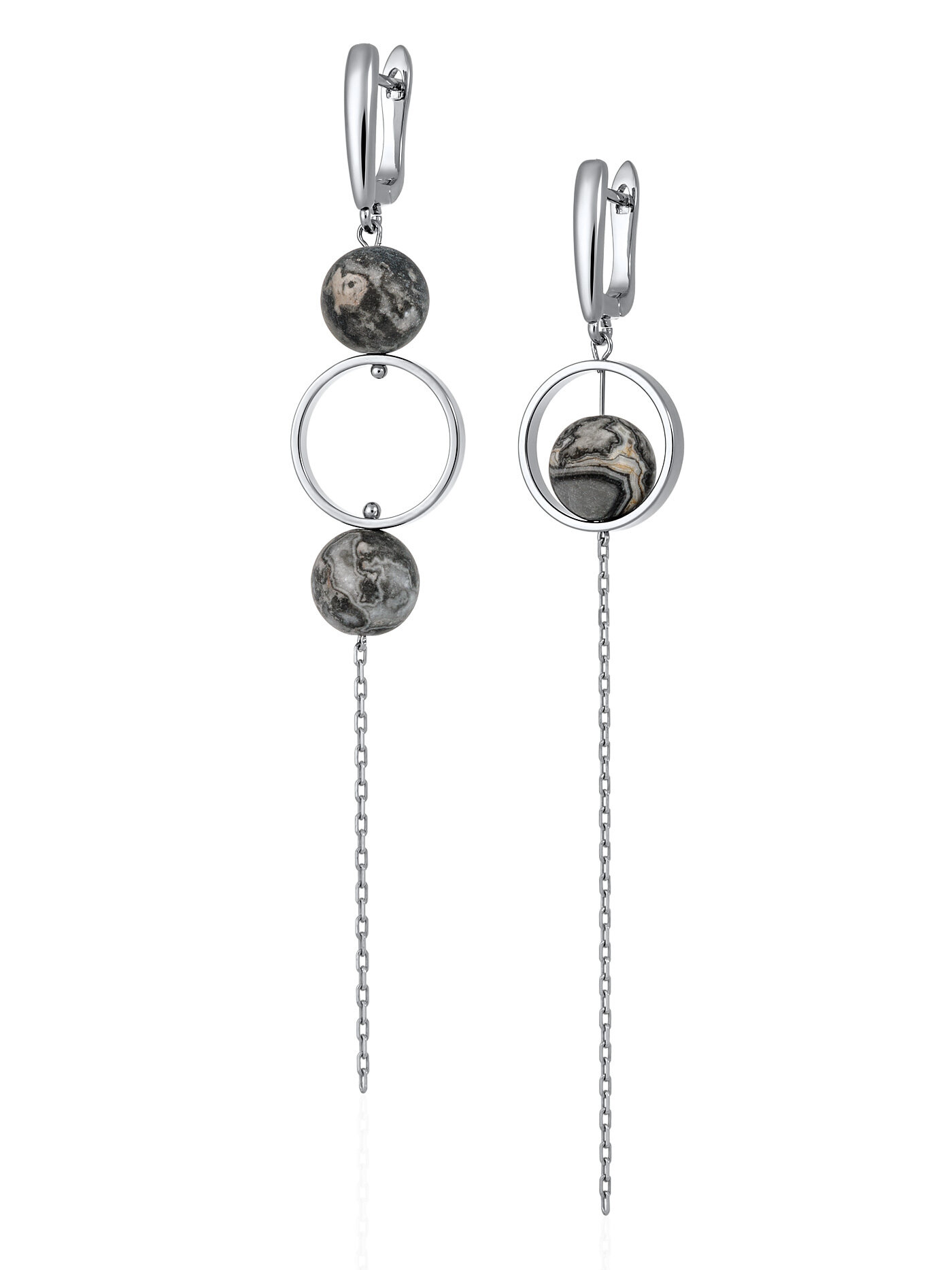 Серьги, яшма