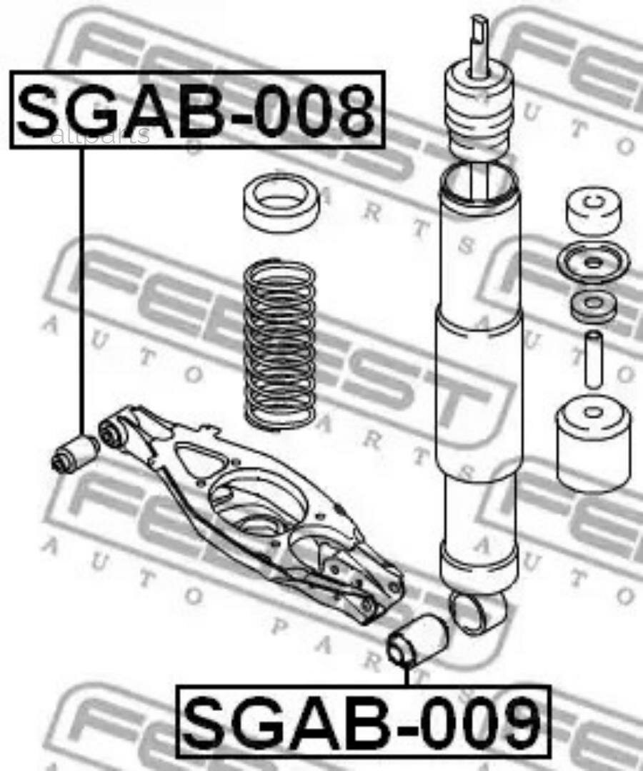 FEBEST SGAB-008 Сайленблок задней тяги (ssang yong rexton ii 2006-)