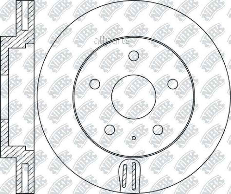 NIBK RN2073 Диск тормозной передний MAZDA CX-5 11-> NIBK RN2073