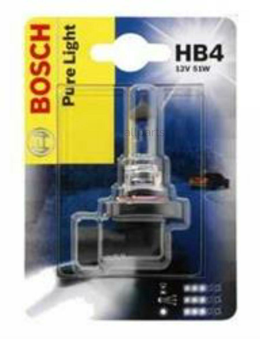BOSCH 1 987 301 063 Лампа 12V HB4 51W BOSCH Pure Light 1 шт. блистер 1 987 301 063