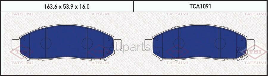 TATSUMI TCA1091 Колодки тормозные дисковые передние