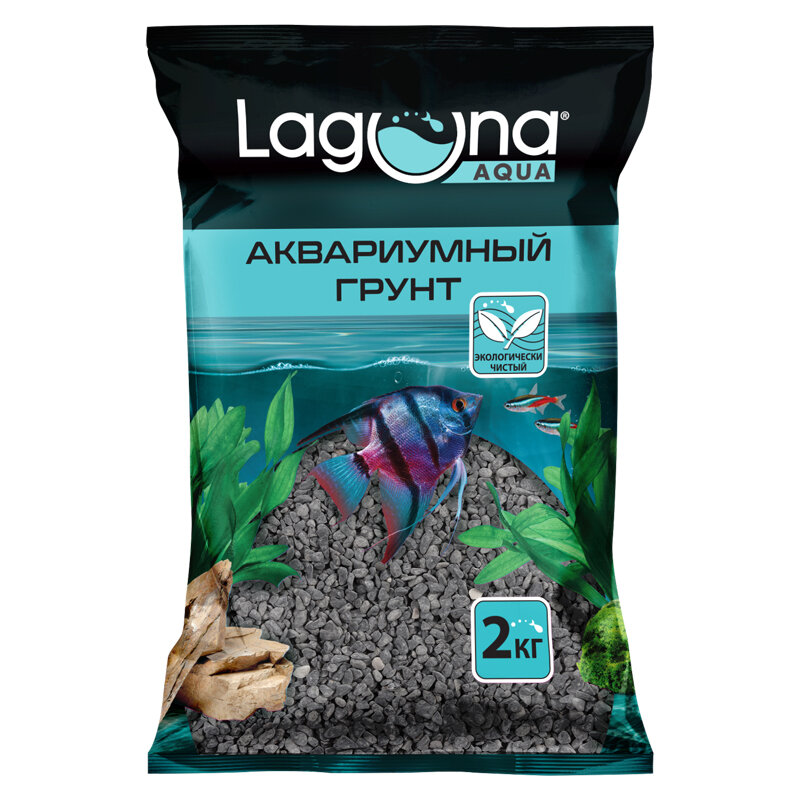 Грунт Laguna крошка черная, 2кг, 2-4мм