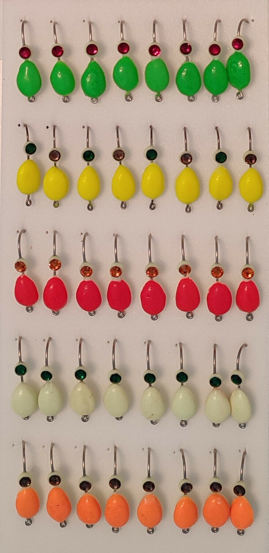 Мормышка фосфорная Муравей тип - 53, крючок Мустад, набор 40 штук