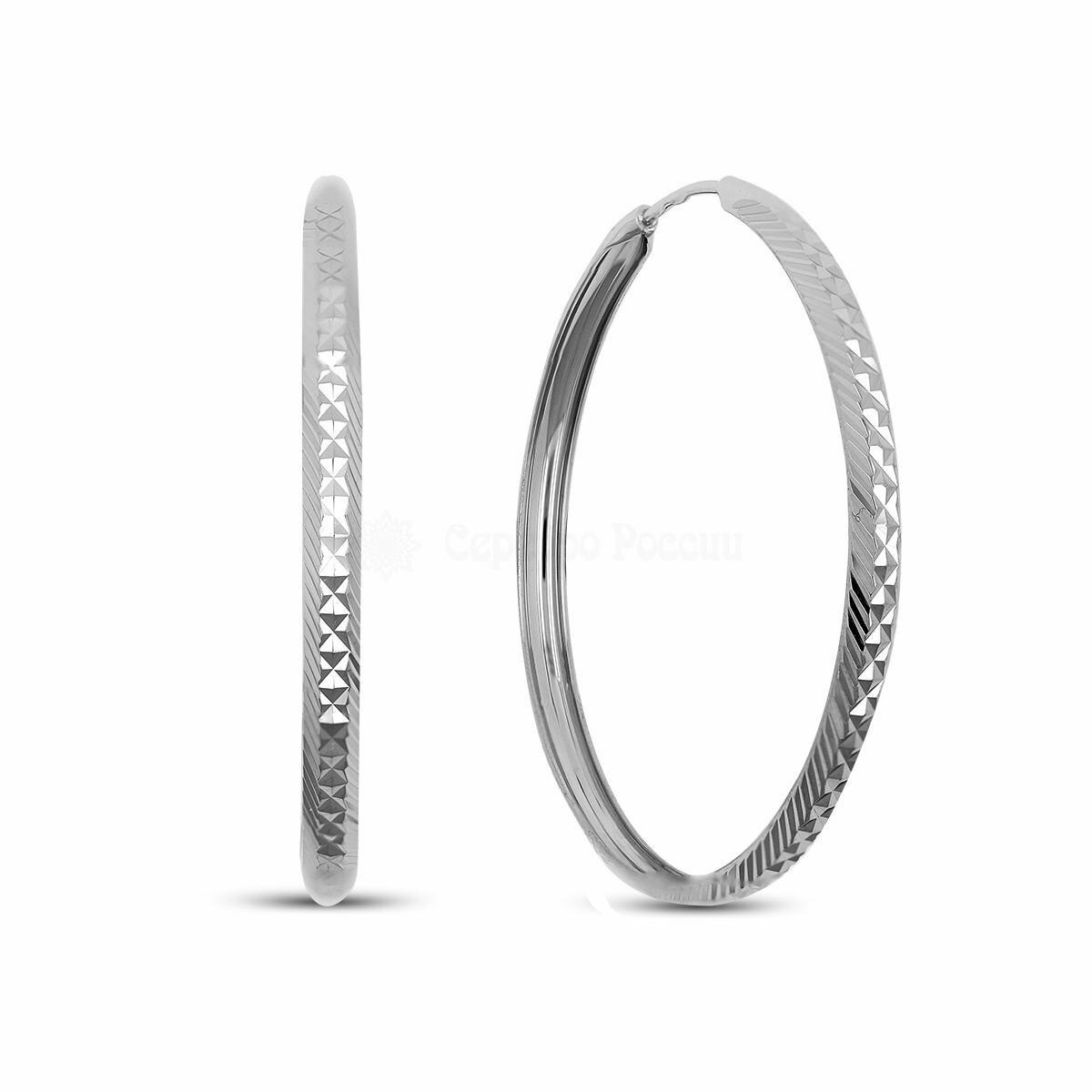 Серьги конго, серебро, 925 проба