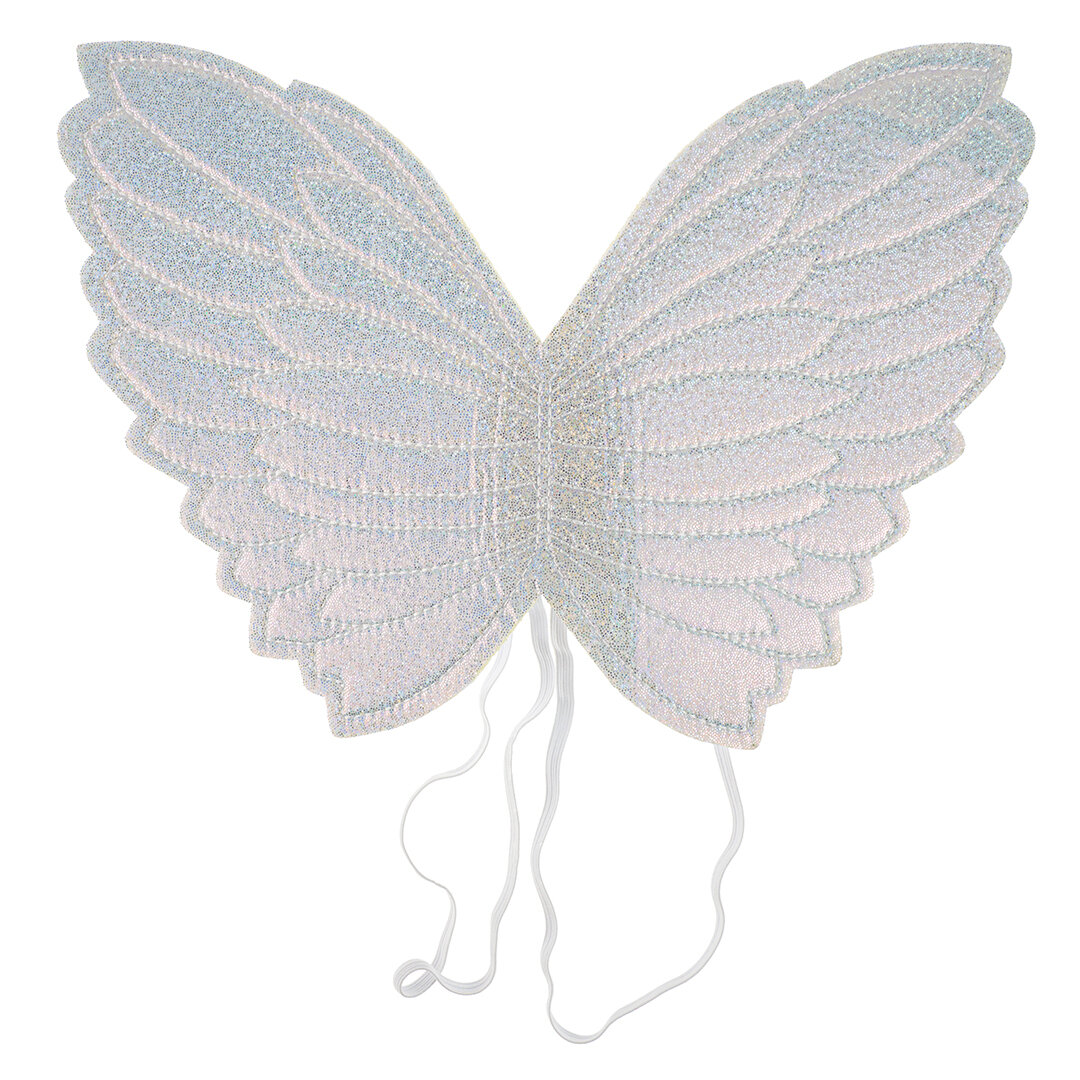 Крылья, Ангел, Белый, металлик, 34*25 см, 1 шт.