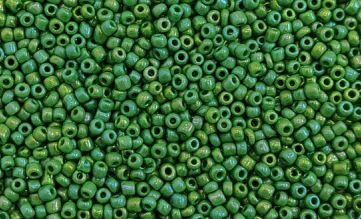 Бисер размер №6, вес: 50 г, зелёный хамелеон