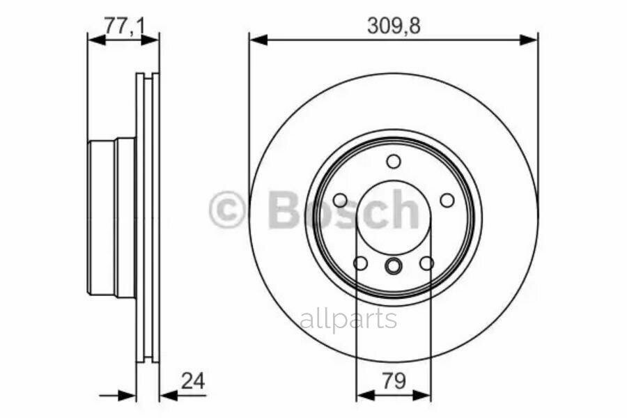 BOSCH 0986479S29 Диск тормозной Premium 2, передн, BMW 520 d 05-08, BMW 520 i 03-05, BMW 525 d 04-07, BMW 525 d Touring 04-07, BMW 520 d Touring 05-08