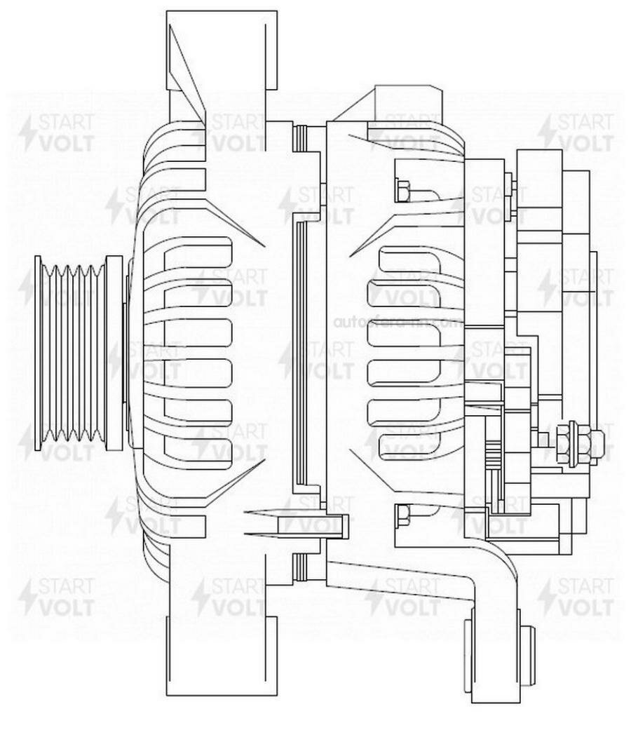 STARTVOLT LG0561 Генератор для а/м Opel Astra G (98-)/Zafira A (01-) 1.4i/1.6i 100A (LG 0561)