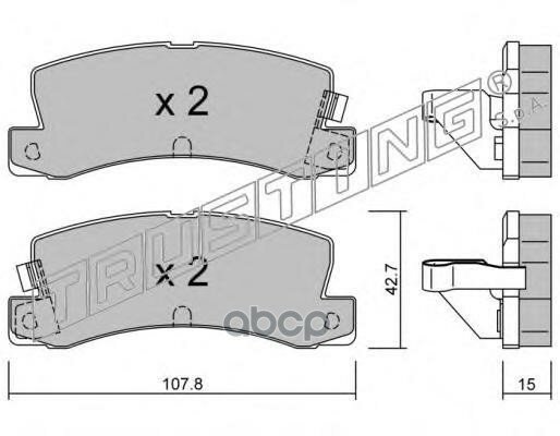 К-т дисков. тормоз. колодок LEXUS ES (1996-01), RX (2000-03), TOYOTA AVENSIS (1997-03), CAMRY (2001-) R Trusting арт. 1642