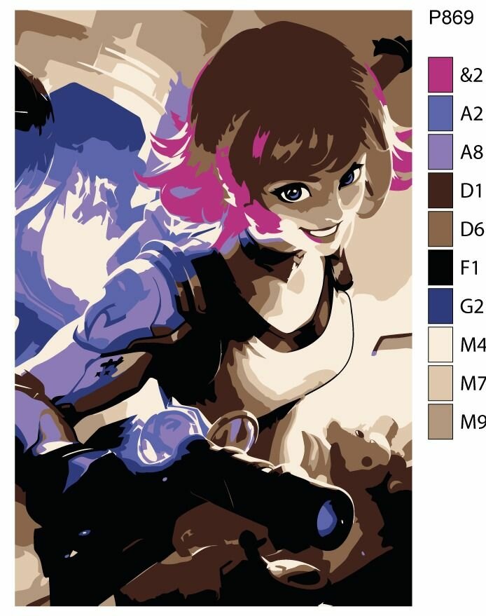 Детская картина по номерам P869 "Игра Mobile Legends. Беатрис" 20x30