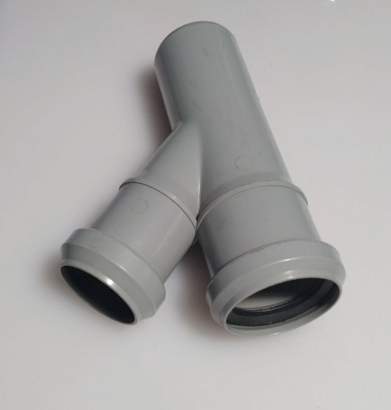 Тройник внутренней канализации ПП valsir d:50х40мм, 45 градусов (1шт)