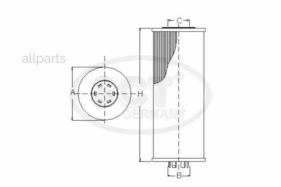SCT GERMANY SH4025P Масляный фильтр AUDI/ VW? A3/ G5/ PASSAT 1.4-1.6 FSI