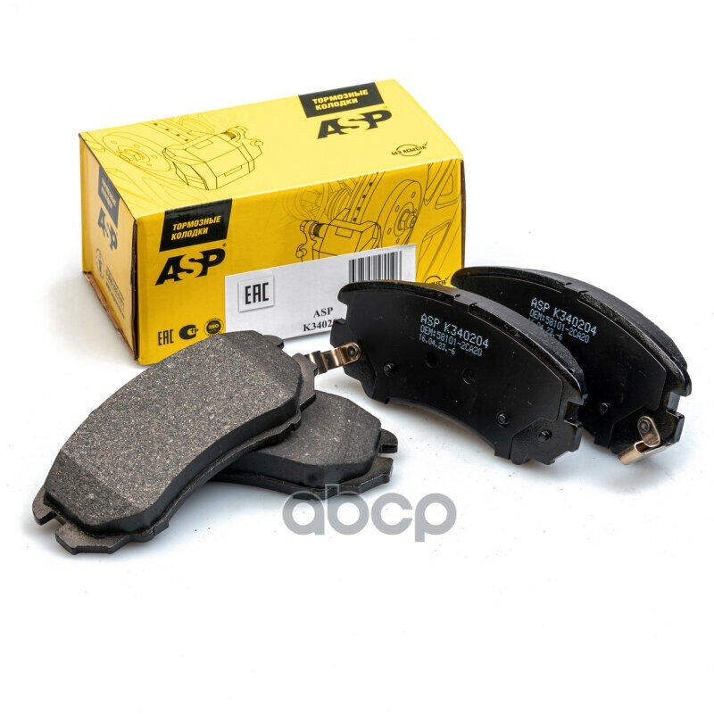 Передние тормозные колодки Hyundai Tucson/Elantra/Kia Soul I/Sportage II ASP арт. K340204