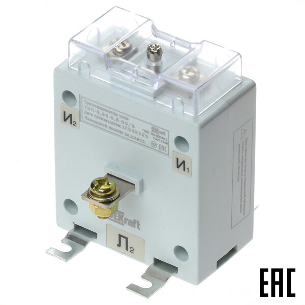 Трансформатор тока Т0П-0,66 50177DEK 100/5-0,5-5ВА с шиной DEKraft