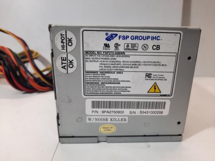Блок питания 275W FSP FSP275-50BWN slim