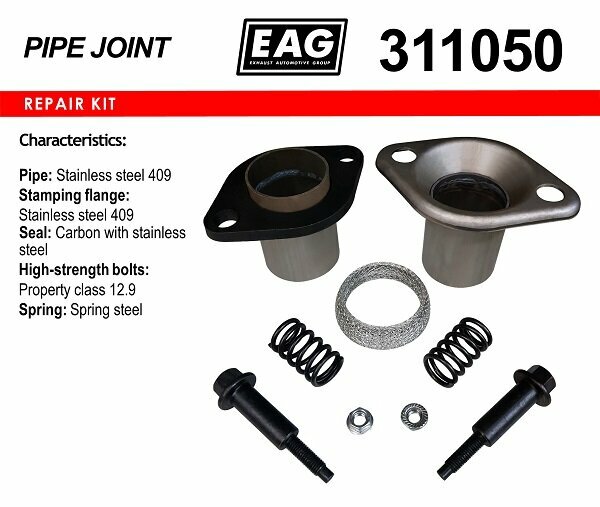 Демпферное соединение нерж. D50 в сборе EAG 311050