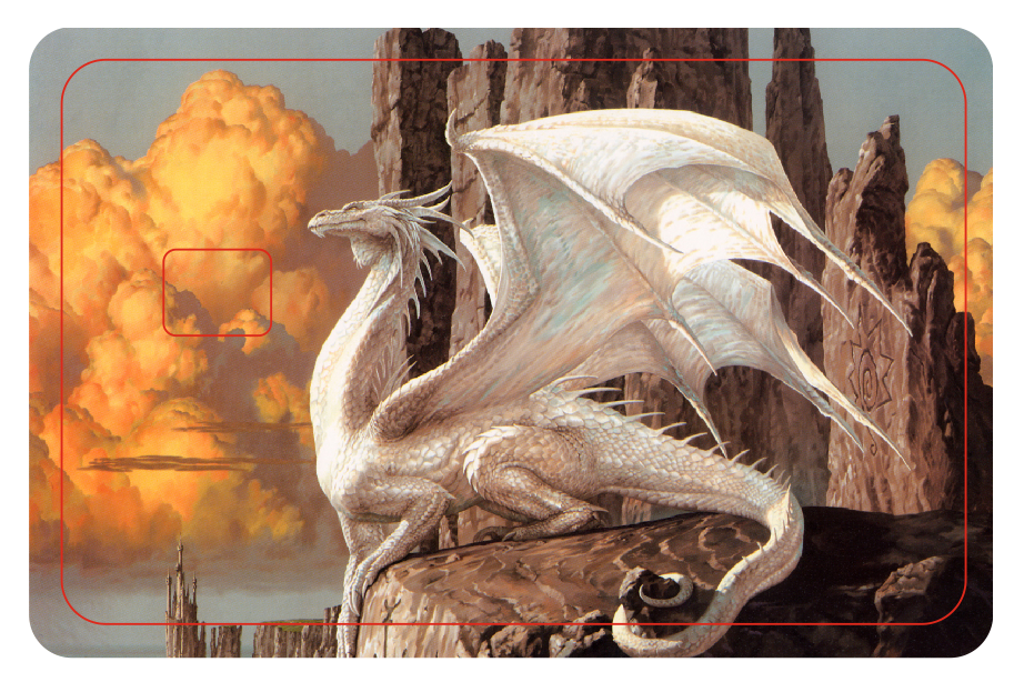 Наклейка на банковскую карту, куруэло Кабрал дракон