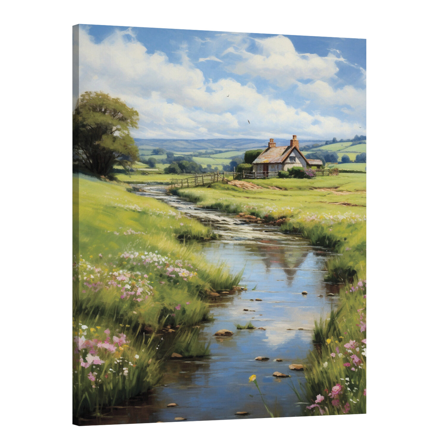 Интерьерная картина 50х70 "Деревня"