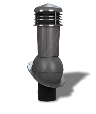 К88 Вентвыход WiroVent Plus для мягкой кровли неизолир. D125мм/H500мм, RAL 7024 - графит