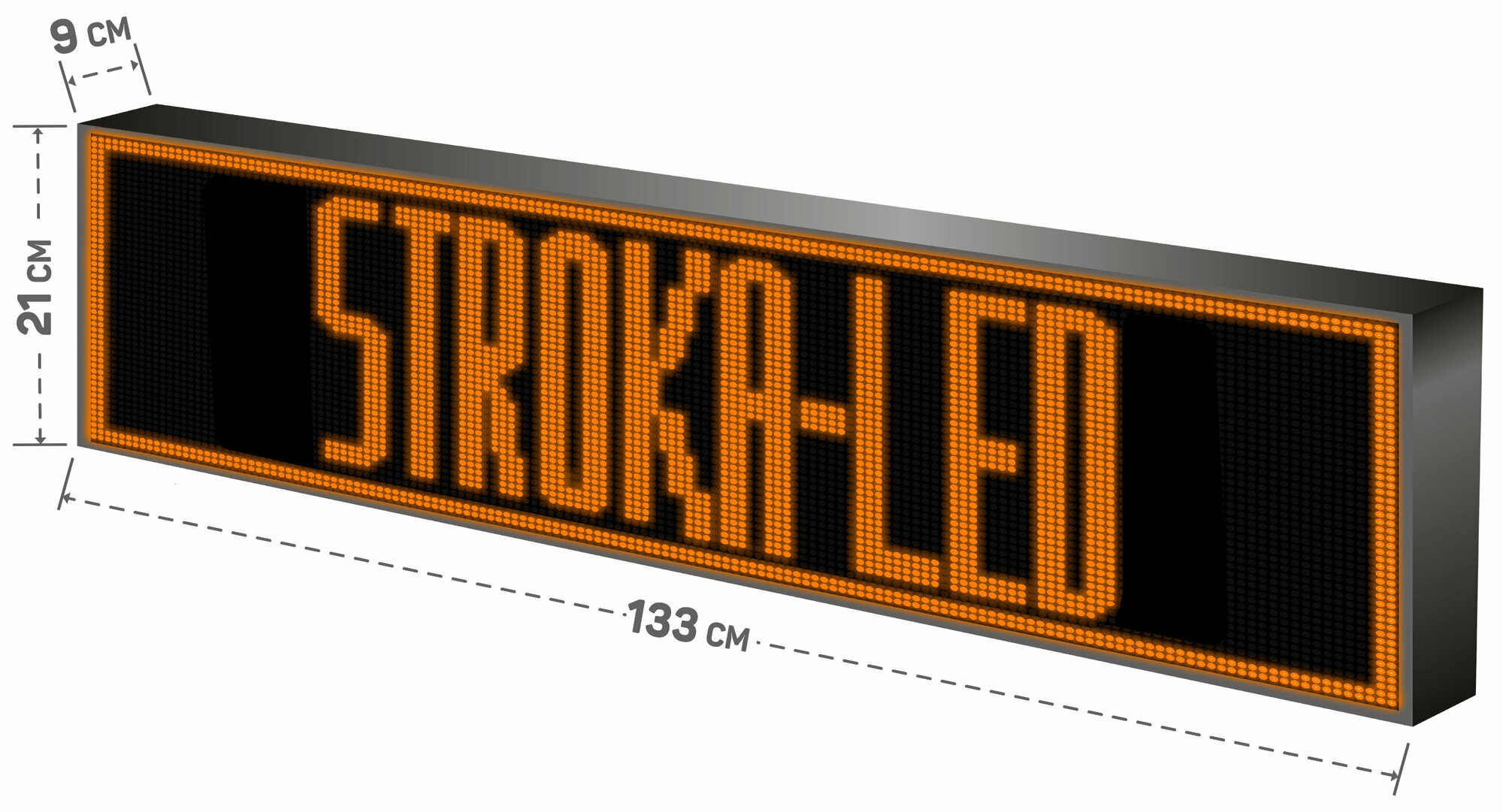 Бегущая строка/ Led /рекламная вывеска/ панель/133х21см