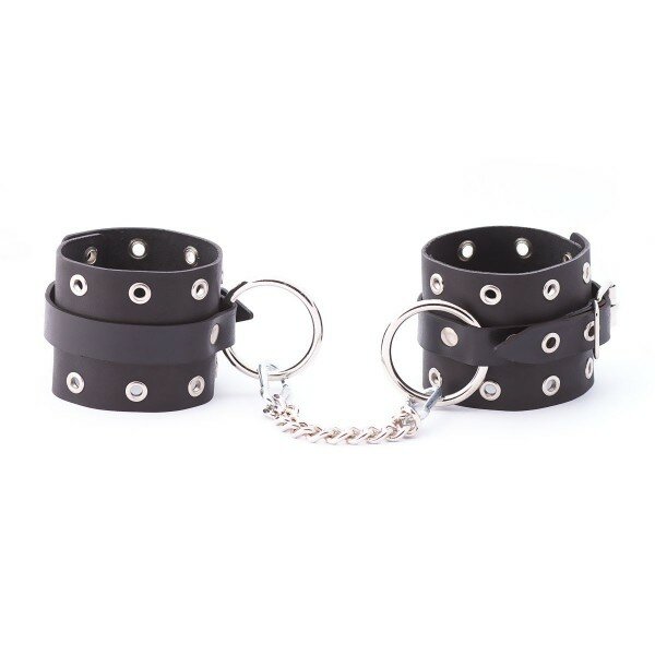 Однослойные оковы из натуральной кожи с люверсами Crazy Handmade ch-1052