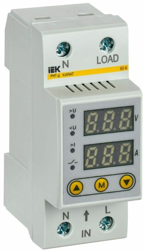 Реле напряжения и тока РНТ-д 1ф 36мм 63А KARAT IEK IVC21-1-63