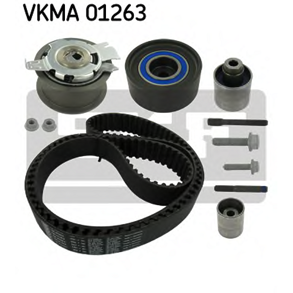 SKF vkma01263 (038109244J / 038109244N / 038109454A) комплект ремня грм: ремень грм 160 зуб. ролик-натяжитель