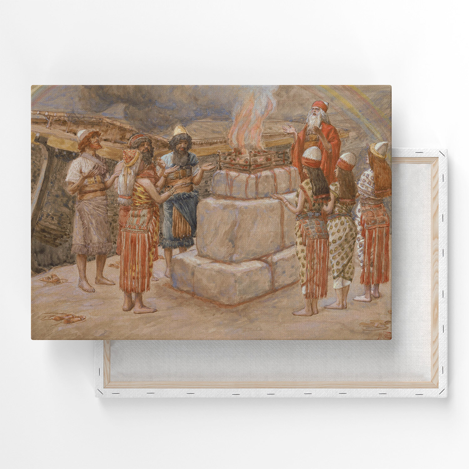 Картина на холсте, репродукция / Джеймс Тиссо - Noahs Sacrifice / Размер 80 x 106 см