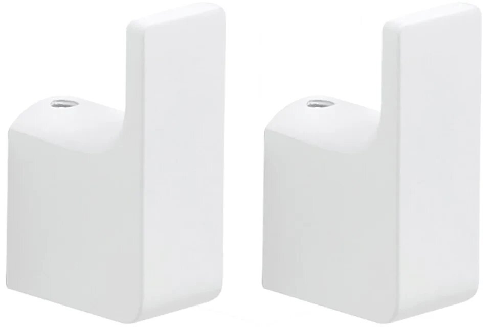 Комплект крючков Gedy Pirenei PI27(02) для ванны, белый матовый