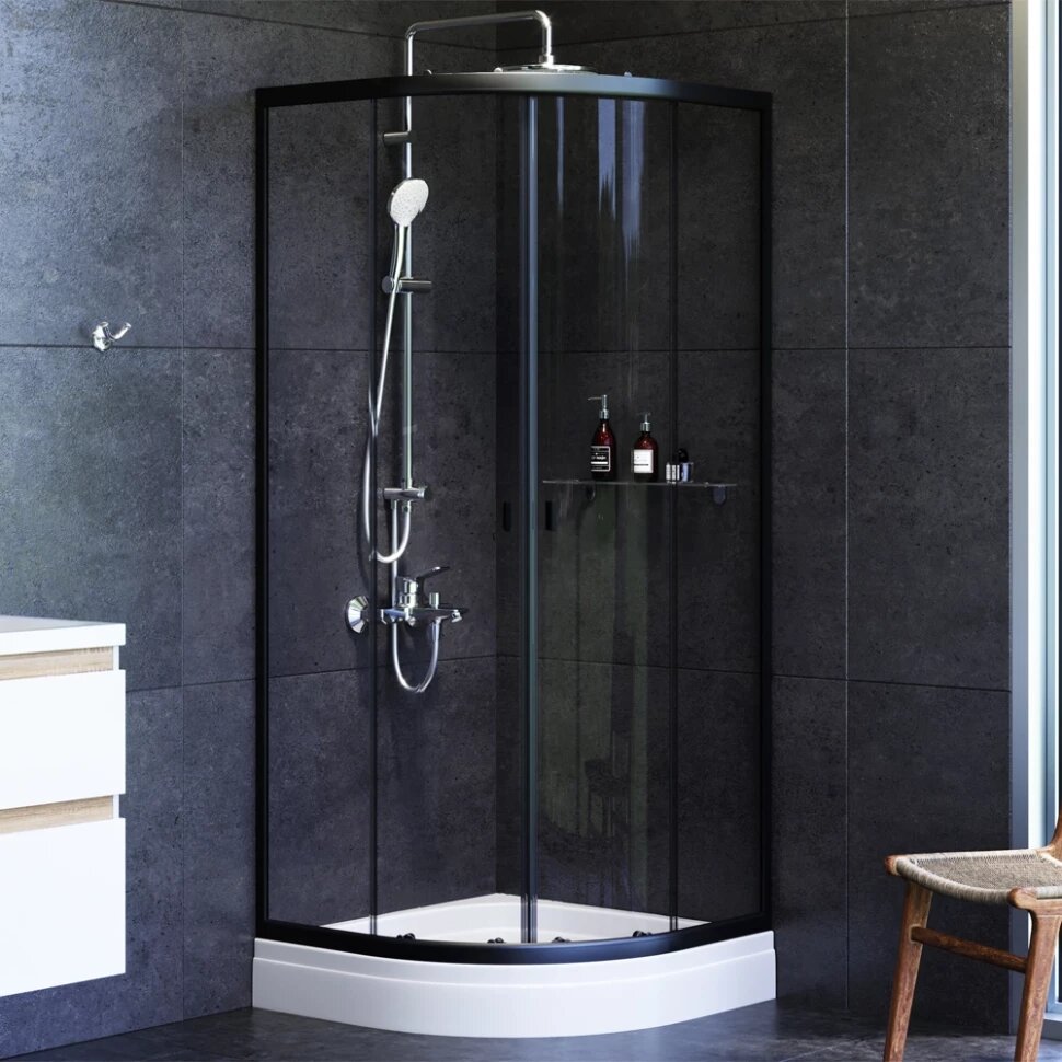 Душевой уголок с поддоном 80x80 см Am.Pm X-Joy W88E-205-080BT64 прозрачное