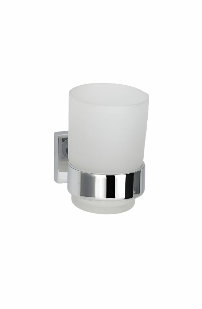 Стакан для ванной комнаты настенный из матового стекла