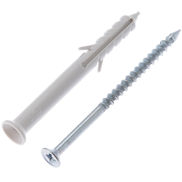 Дюбель ФАС4347720083 PN-UK 6х60мм нейлоновый потай с металлическим гвоздем (партнер) (200 шт. в наборе)