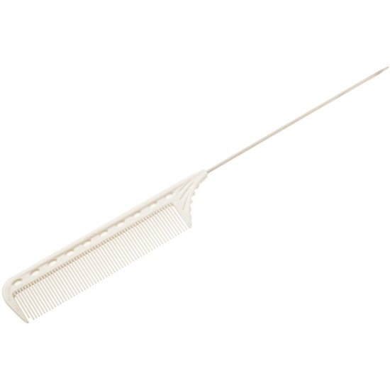 Расческа Y.s.park с длинным хвостиком (стандартные зубцы), белая