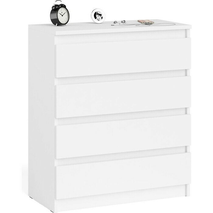 Комод четыре ящика Мори МК800.4, цвет белый, ШхГхВ 80,4х41х94 см. СВК