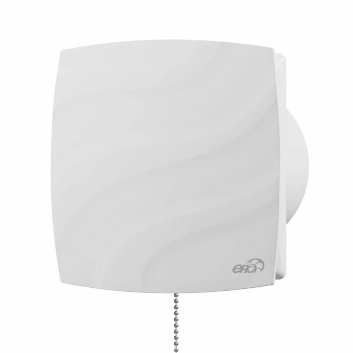 Вентилятор ERA "WAVE" 120C-02, Ø120 мм, обратный клапан, выключатель-цепочка, 140 м³/ч, 30 дБ, с монтажными лапками
