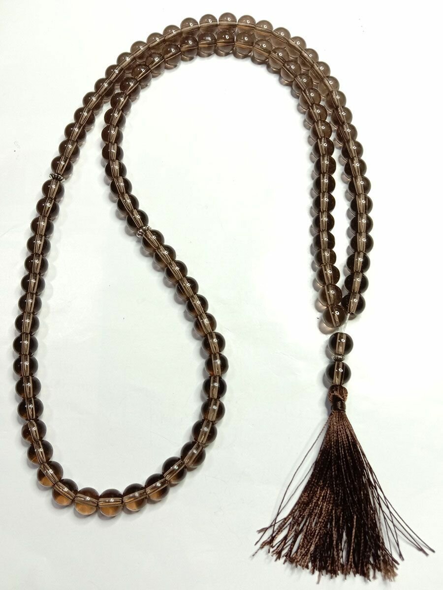 Четки мусульманские из раухтопаза 99 бусин, диаметр 8 мм. в коробке