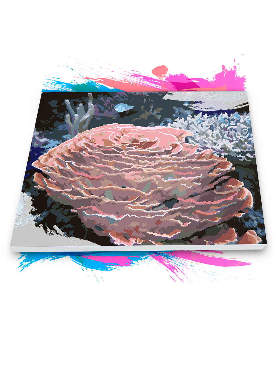 Картина по номерам на холсте Розовый коралл, 100 х 150 см