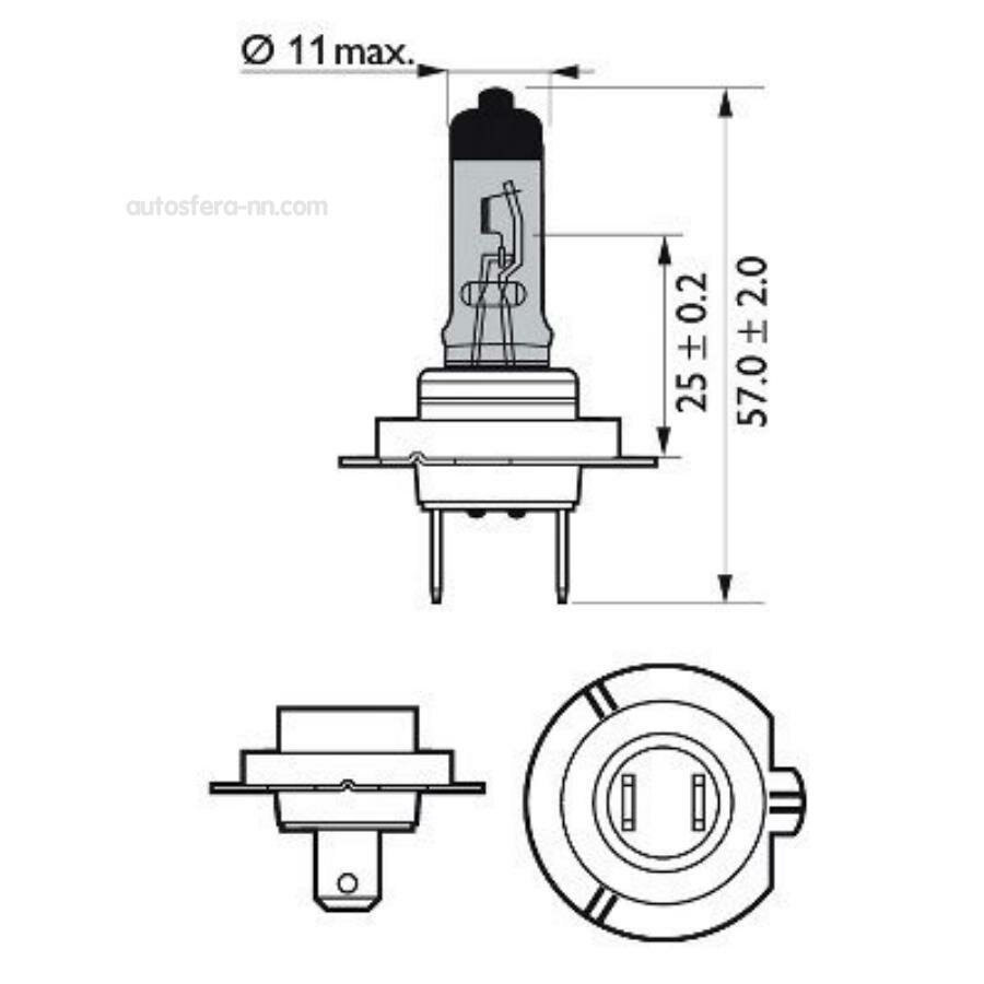 PHILIPS 12972CVUBW Лампа галогенная H7 12V 55W CrystalVision ultra 3700K Moto блистер 1шт
