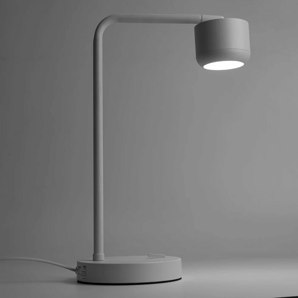 Светильник под лампу настольный Feron DE365 ECHO 12W, 230V, GX53, белый, с антибликовой сеточкой (48405)