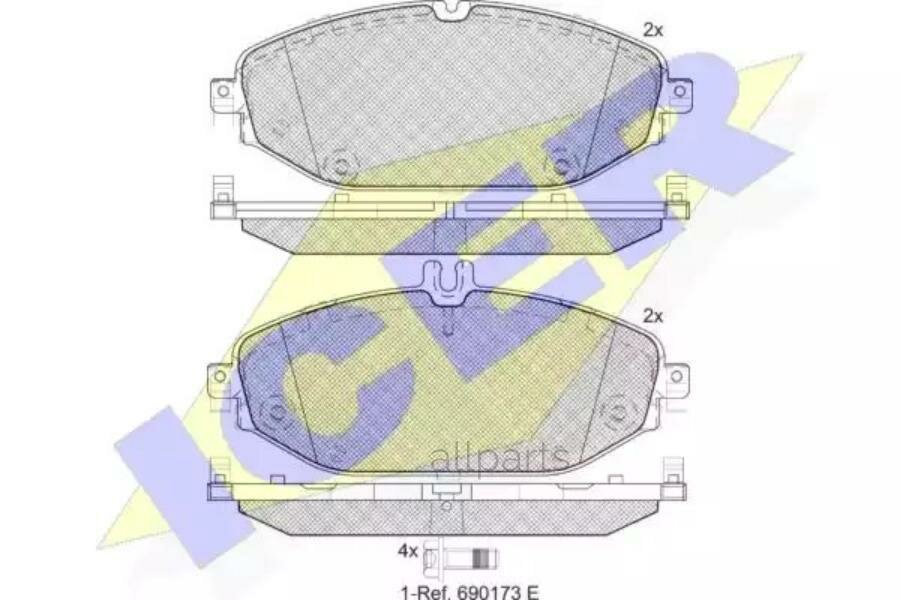 ICER 182213 Колодки дисковые передние