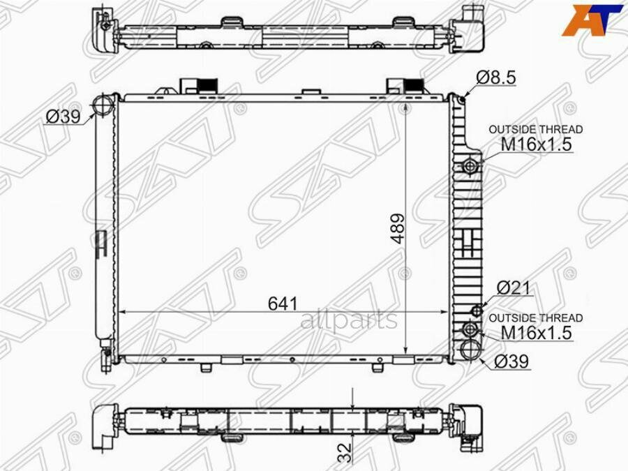 SAT SG-MB0009 Радиатор Mercedes-Benz E-Class 95-03